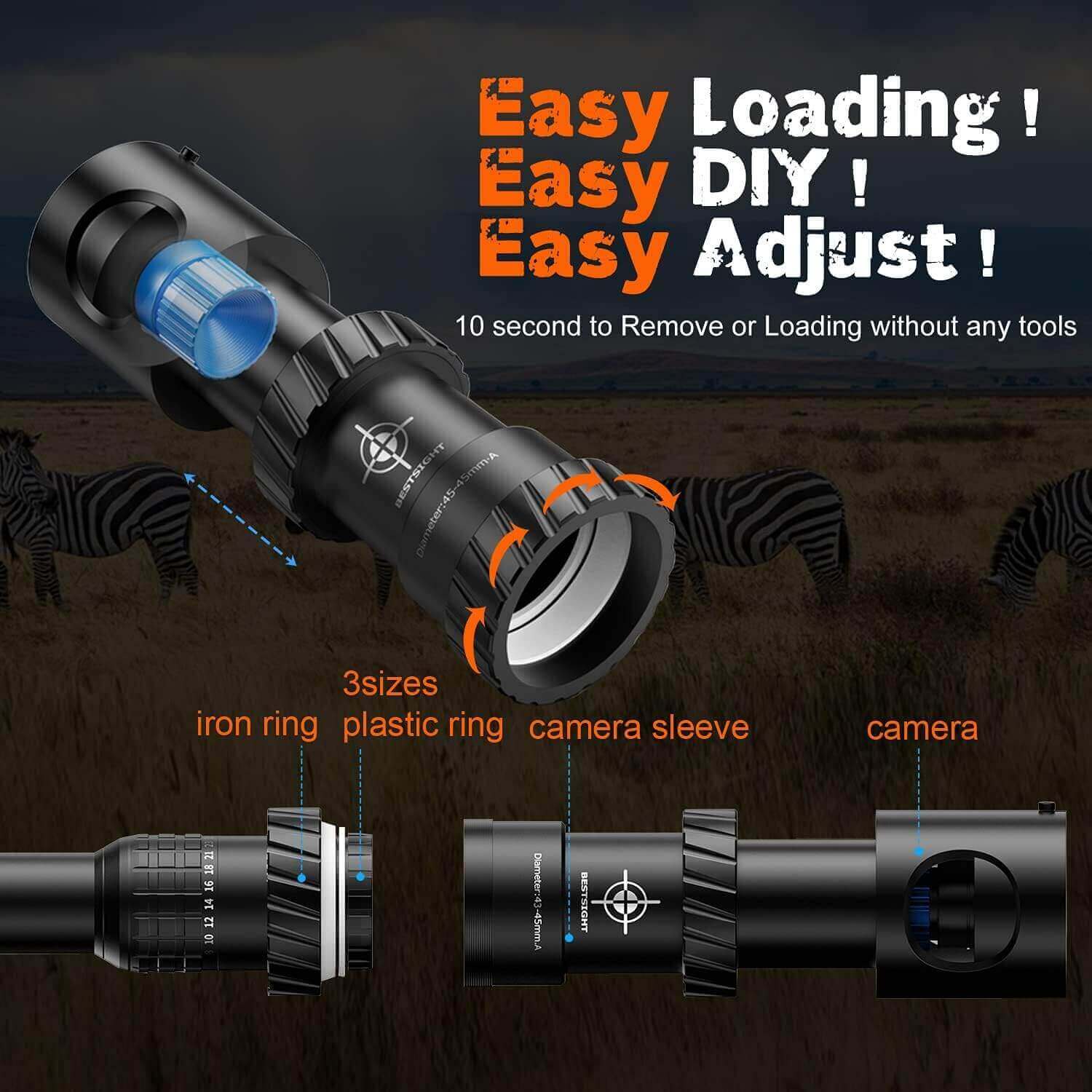 BESTSIGHT Night Vision Rifle Scope: Day & Night Clarity